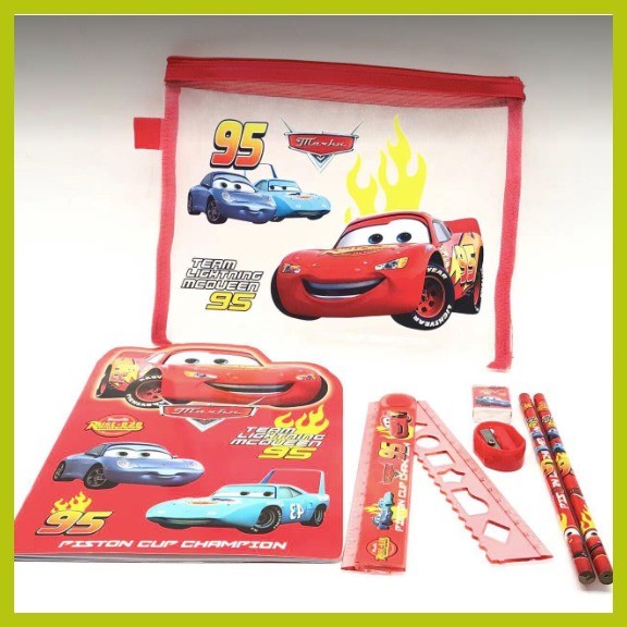 cars 7in1 stationery set A5 pouch | Shopee Philippines
