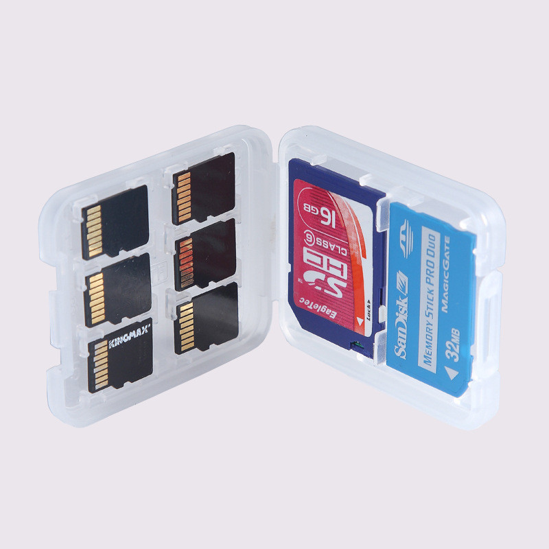 5pcs Mini Memory Card Storage Case 8 in 1 Mini SD SDHC TF MS Memory ...