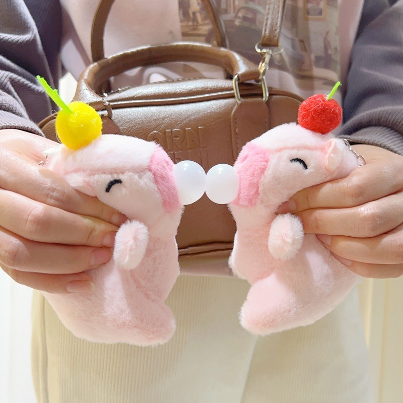 Pink Capybara Plush Toys - Cute Capibara Bag Pendant Keychain ...