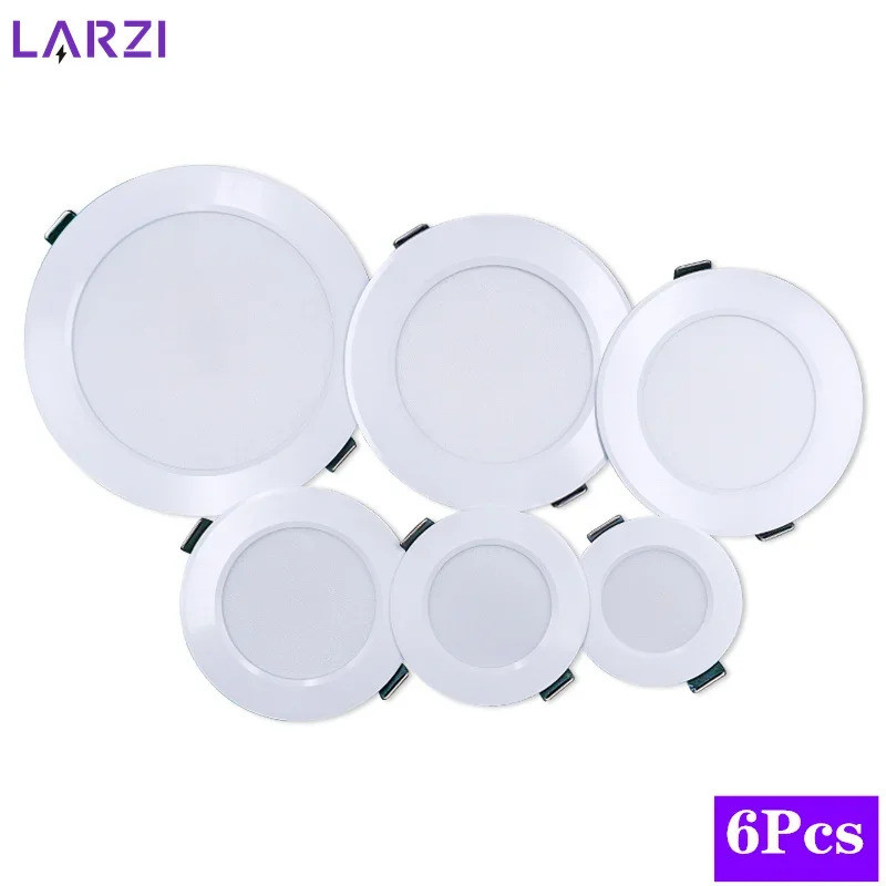 6Pcs/Lot LED Downlight 3W 5W 7W 9W 12W 15W Ac220v 240V Warm Cold White Recessed Lamp Spot Light ...