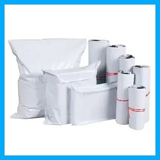 ∨ ① 🅹 WHITE COURIER POUCH j&t size courier bag parcel pouch shipping ...