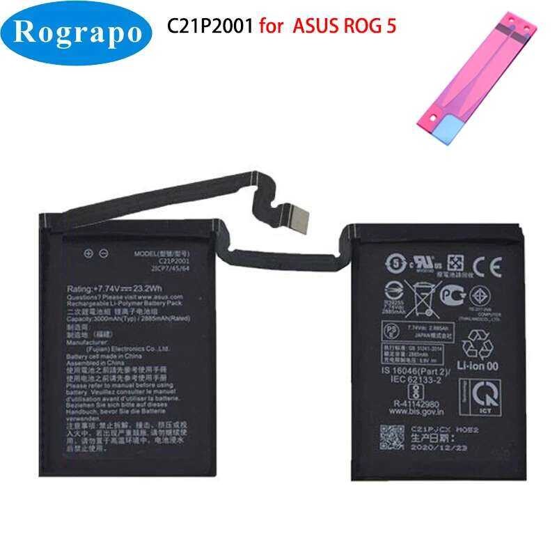5D New 1 Original C21p2001 6000Mah Battery For ROG 5 Phone 5S Pro ...