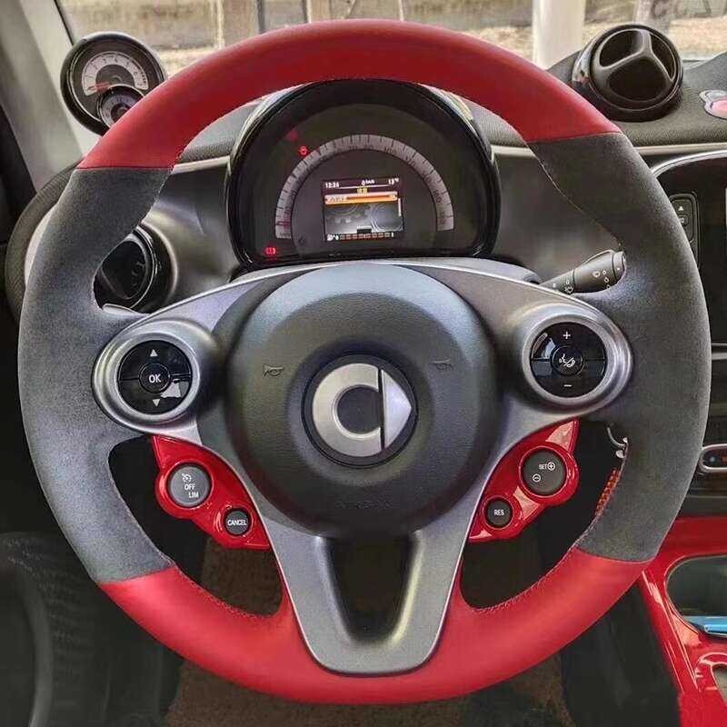 4 09-19 Mercedes Benz Smart Fortwo Steering Wheel Cover Leather Smart ...