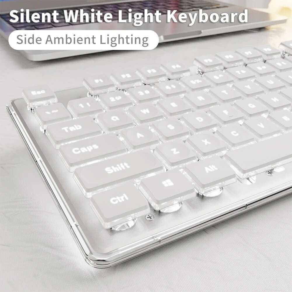 EWEADN V3 Gaming USB only Wired film Keyboard, 104 Keys Full Size All ...