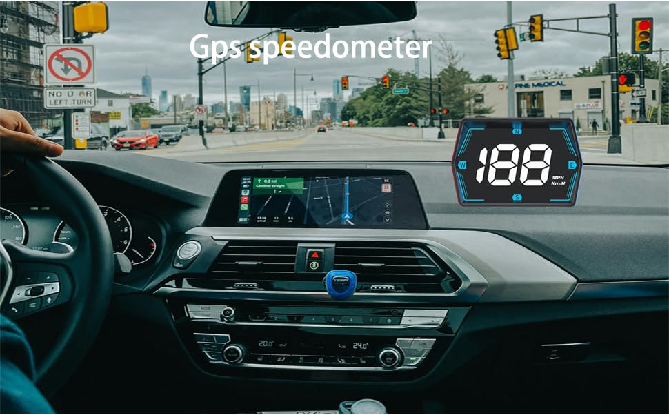 Universal Car HUD GPS Speedometer G20 Car Heads-up Display Plug and Play with USB Connection ...