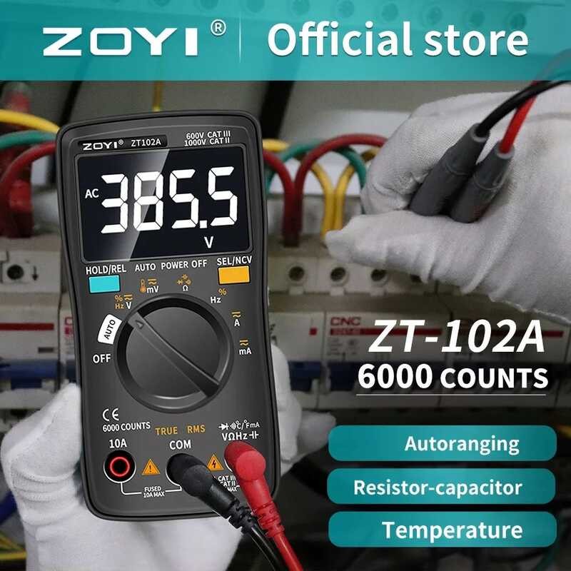 ZOYI 3 - Digital Multimeter 6000 ang bilang ng Backlight AC/DC Ammeter Voltmeter Ohm ZT-98/100 ...