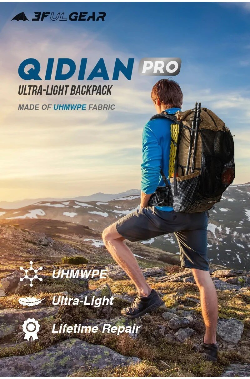 [HODR] 3F UL GEAR QiDian Hiking Backpack 40+16L Outdoor Moutaineering ...