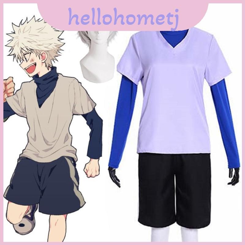 Hunterhunter Anime Authentic Killua Zoldyck Cosplay Costume Uniform Set ...