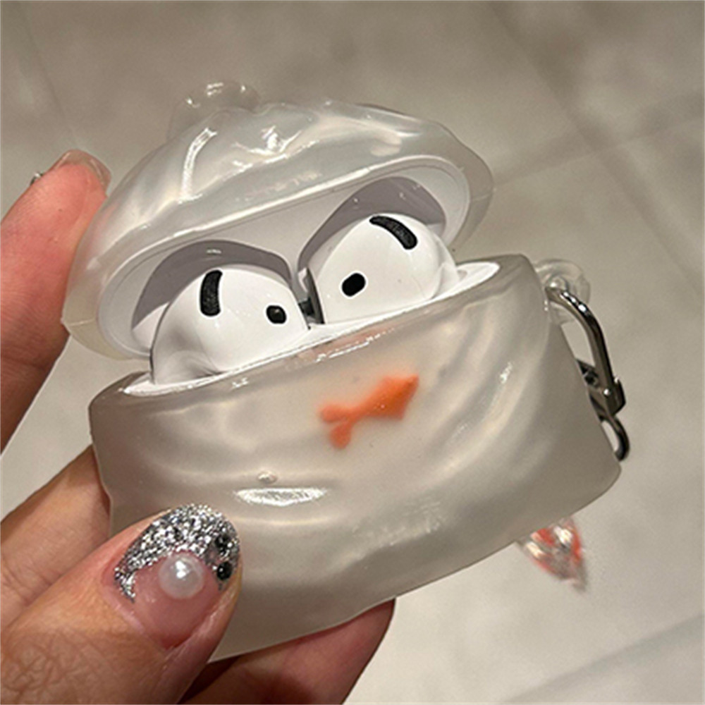 Airpods 4 Funny Cute 3D Goldfish Bag Silicone Earphone Case For Airpods ...
