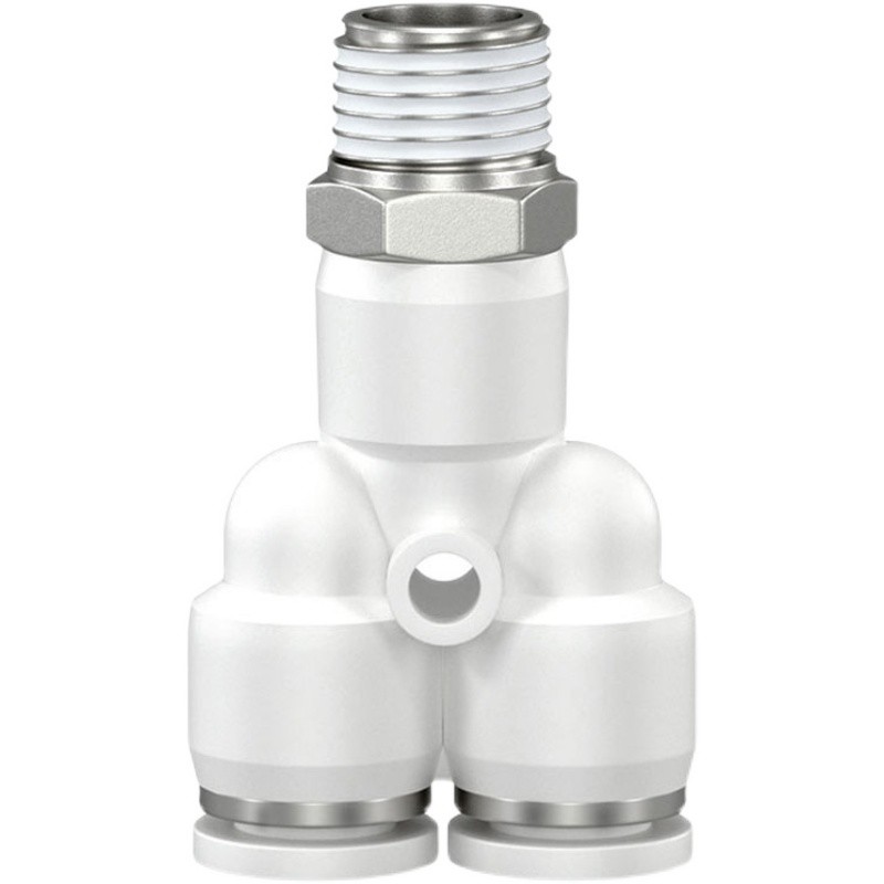 White tracheal quick connector PX14-02-03-04 PX16-02-03-0406Y threaded ...
