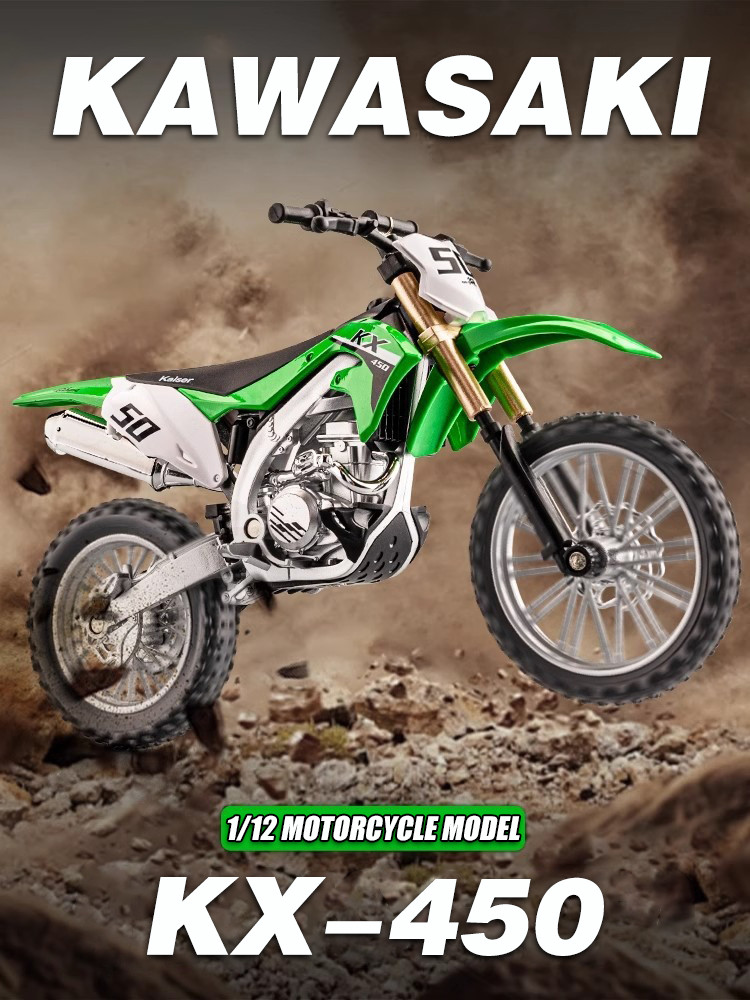KLT 1:12 Kawasaki KX-450 Motorcycle Diecast Model Car Alloy Cars Toys ...