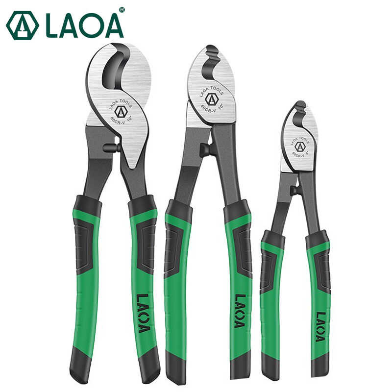 LAOA 6 Multifunction Cable Cutter Wire Strippers Cr-V Electrical Cutting Tool 6Inch 8Inch 10Inch ...