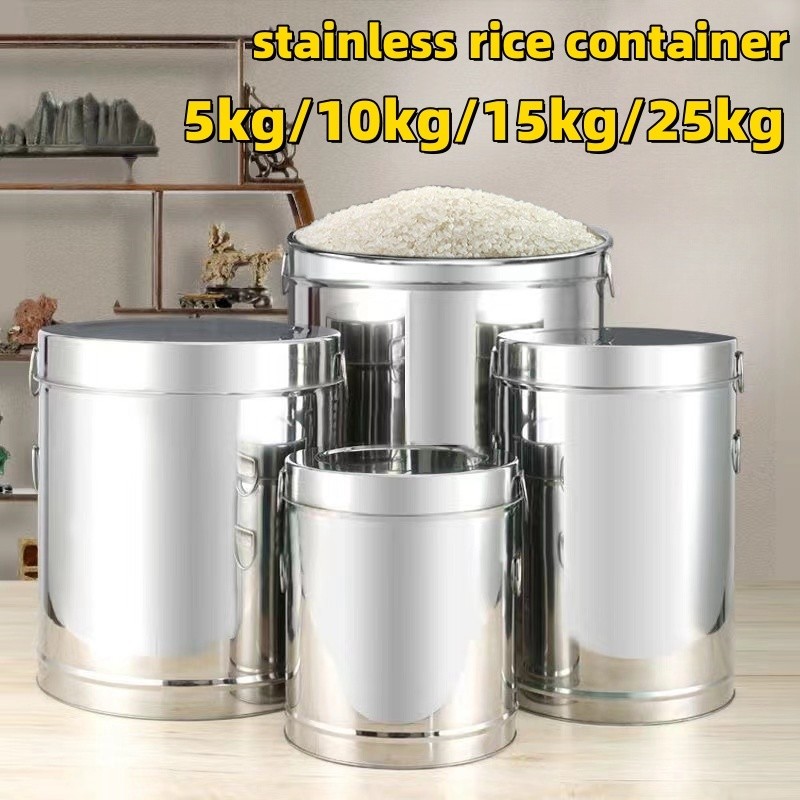 ∏ ♆ stainless rice dispenser aesthetic 25 kg /10kg/5kg/50kg capacity ...