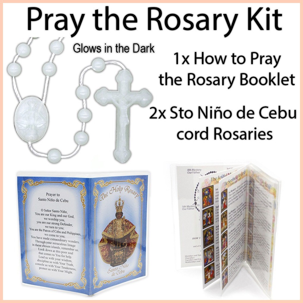 ⊙ Pray The Rosary Kit Rosary and Booklet The Holy Rosary With Mysteries ...