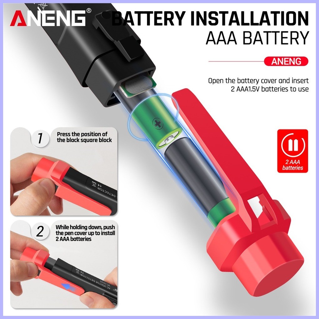 Digital AC/DC Voltage Detectors Smart Non-Contact Tester Pen Meter 12 ...