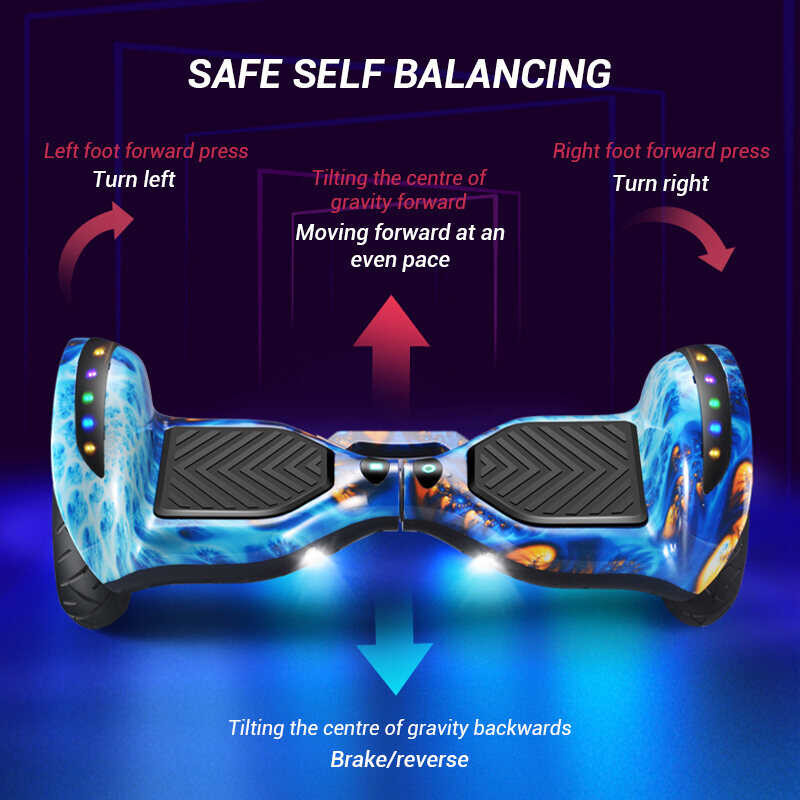 LY \12304; Pefecthome.】Hoverboards With Wireless Bluetooth Speaker LED Wheel 7 Inch Self ...