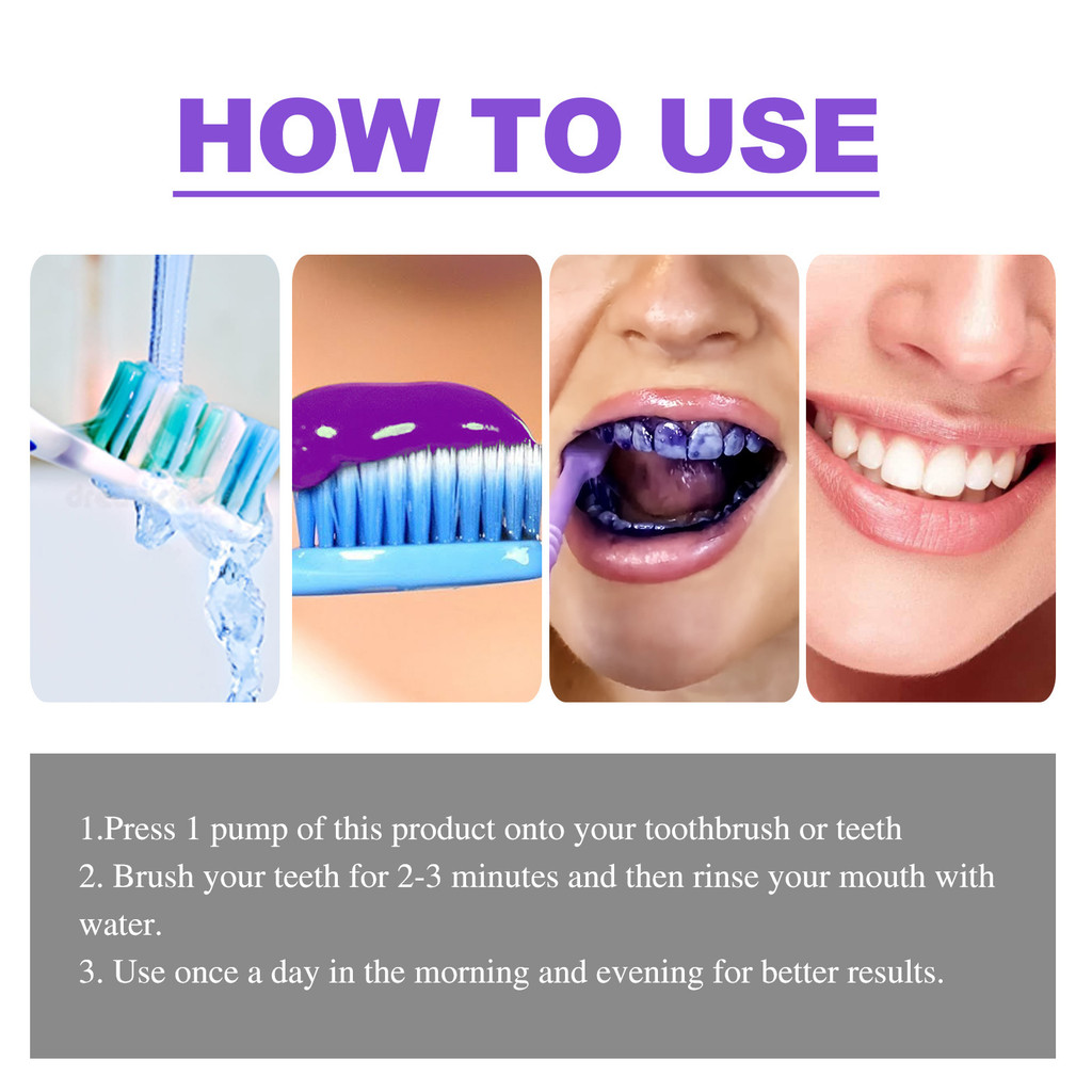 Purple Toothpaste for Teeth Whitening, Purple Toothpaste Whitening ...