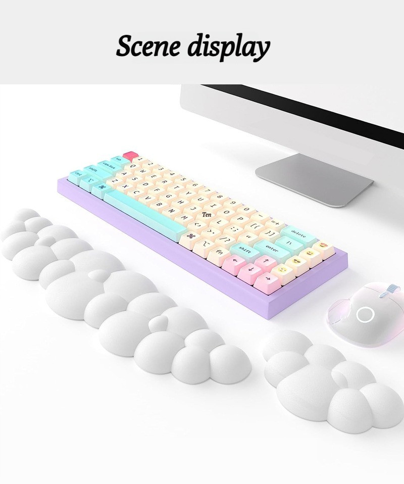 [Fast Shipping]Cloud Keyboard Support Wrist Rest Leather Non-Slip ...