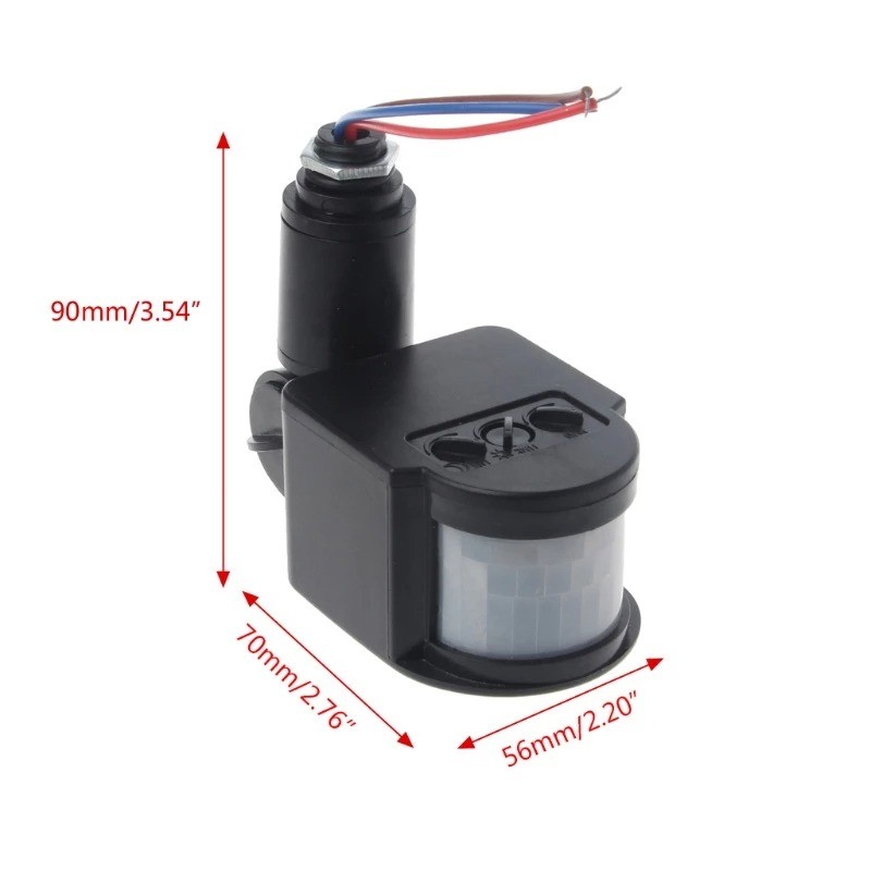 PIR Motion Sensor 220V Detector Automatic Infrared 180 Degree Rotating ...