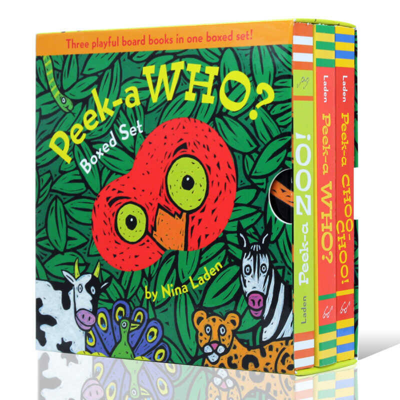 English original book picture, guess who I am? 3-volume box of Peekaboo ...