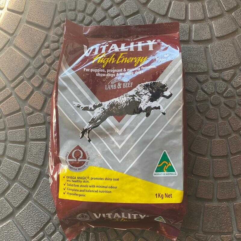 VITALITY Dog Food: High Energy Puppy | Classic - Adult 1kg (Lamb and ...