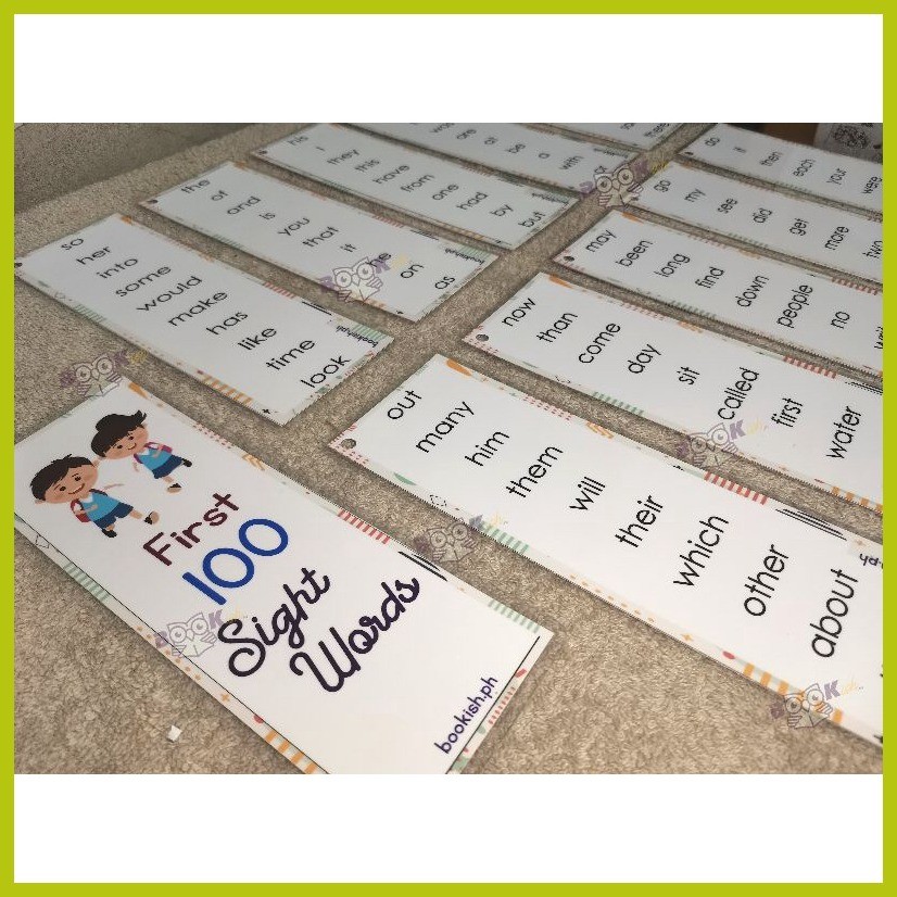 ⇦ [COD] Educational First 100 Sight Words Strips for Kids | Laminated ...