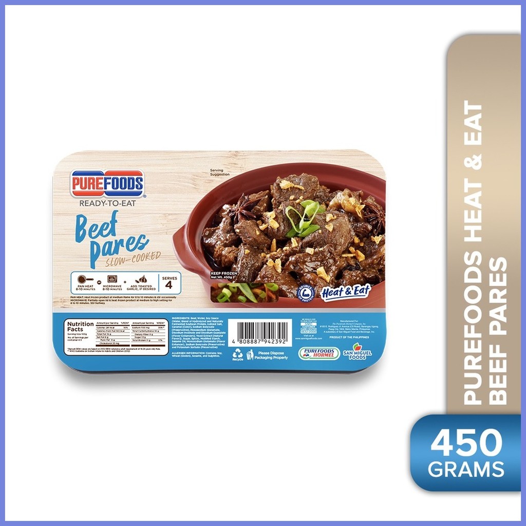 COD Purefoods Ready-To-Eat Beef Pares Slow-Cooked Heat & Eat 450G ...