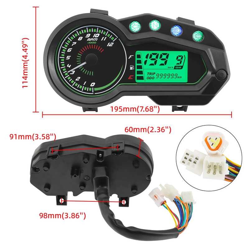 Speedometer Ng Gamit RPM Digital Motorcycle Speed Meter Tachometer Fuel ...