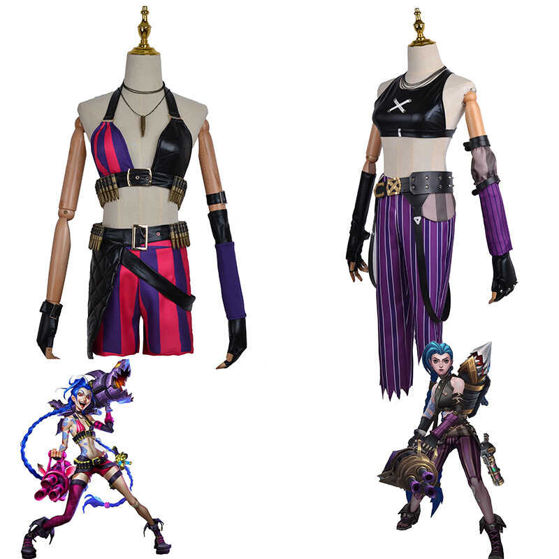 Jinx Lol The Loose Cosplay Costumes Game Heartsteel Arcane Team Cannon ...