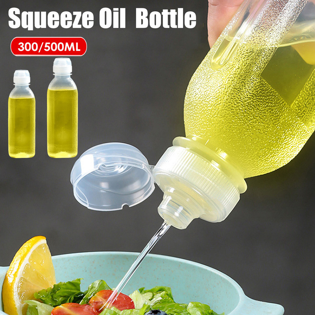 300/500ML Oil Bottle Kitchen Oil Spray Bottle Condiment Squeeze Bottles ...