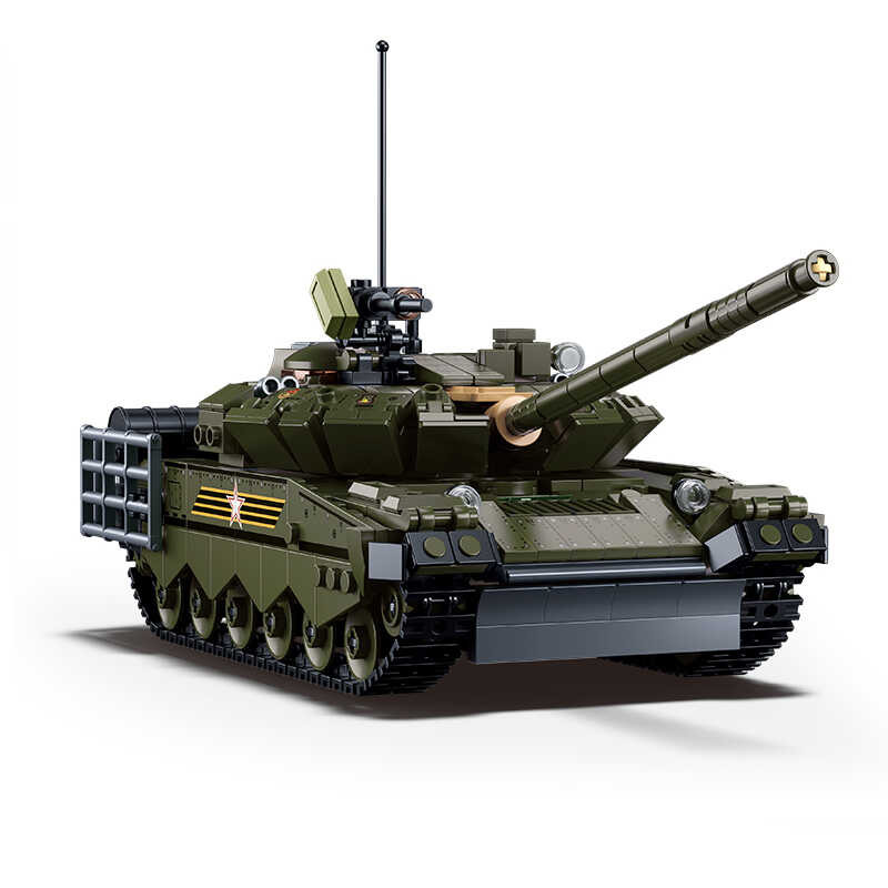 Sluban 6 T-80 Main Battle Tank Building Block Ww2 Soviet Army Vehicle ...