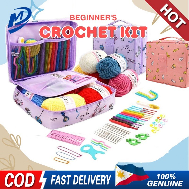【cod】Beginner Crochet Kit For Adults Knitting Starter Kit Adults And ...