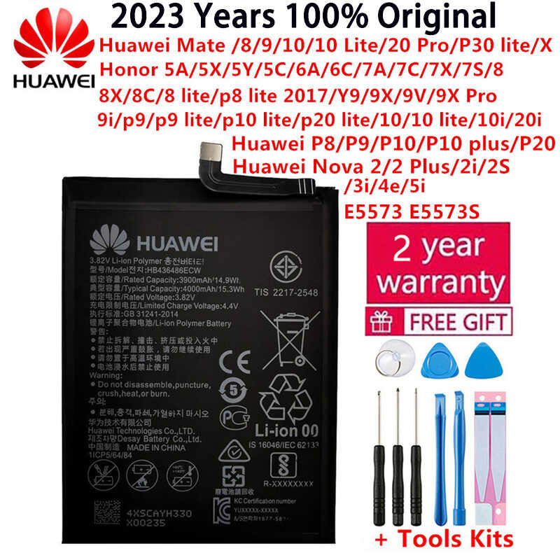 Original Battery For Huawei Honor Mate Nova 2 3 5C 5A 6A 7 7C 7A 7X 8 8A 8C 8X P8 9 Y9 P9 10 P10 ...