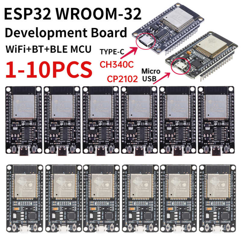 Esp32 ☆ Wroom-32 Development Board Type-C Ch340c/ USB Cp2102 Wifi+Bluetooth Ultra-Low Power ...