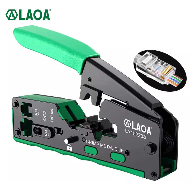 LAOA 2 Perforated Network Clamp Network Cable Clamp Crimping Terminal Crimping - Jack ...