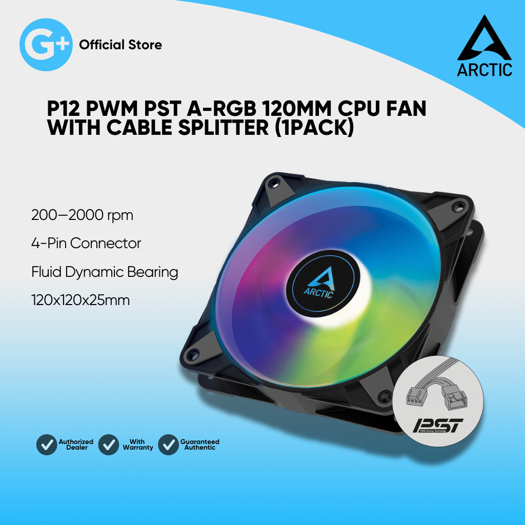 in stock Arctic P12 PWM PST A-RGB 0dB Semi-Passive 120 mm Fan with ...