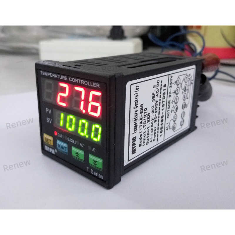 Automatic Ta4-Rnr Temperature Control Display Digital Tc Rtd Input PID Adjustment Relay Output ...