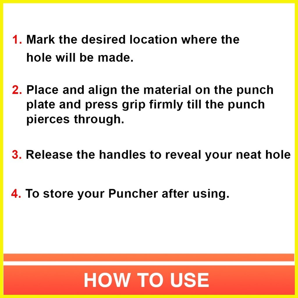 ♂ ☪ ID Puncher (Rectangular/Circular) Handheld Metal Body Heavy Duty ...