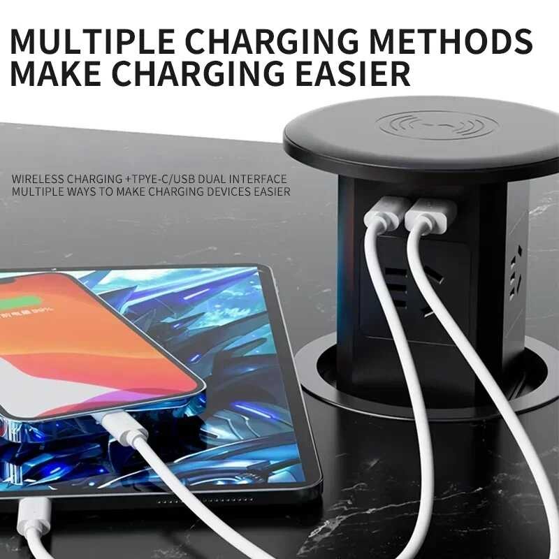 Desk Lifting Power Automatic Pop Up Elevator Socket Tower Socket US UK ...