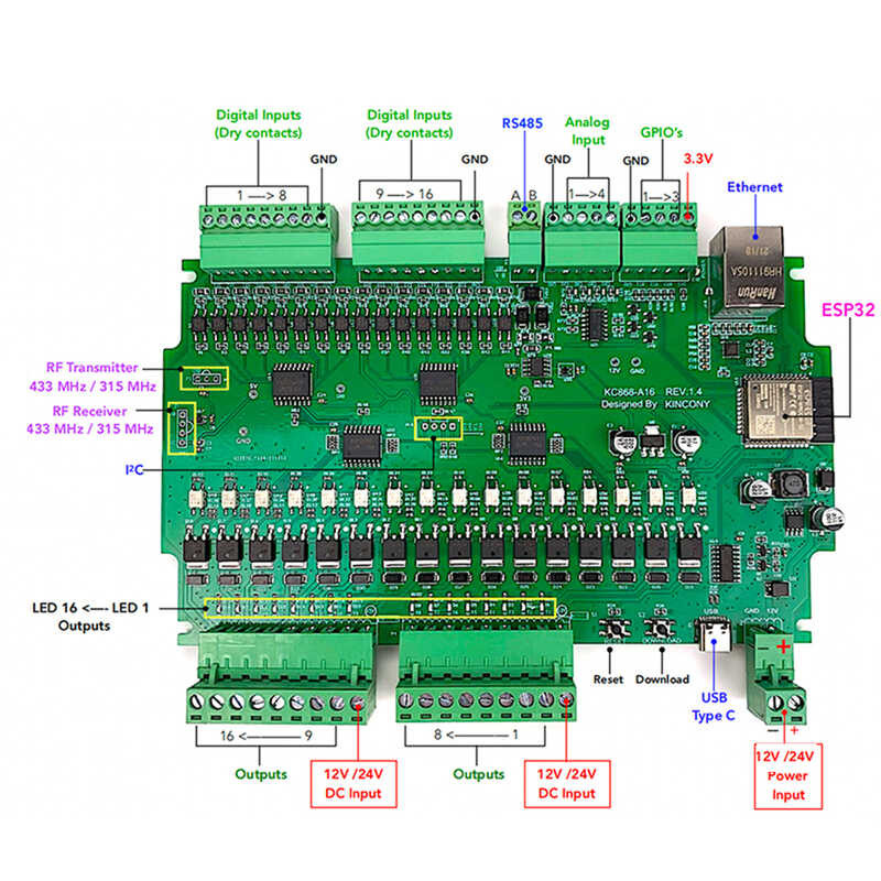 Esp32 A16 Esome Relay Board Tasmota Arduino Ide Development Diy Program Ethernet Wifi Lan Mqtt