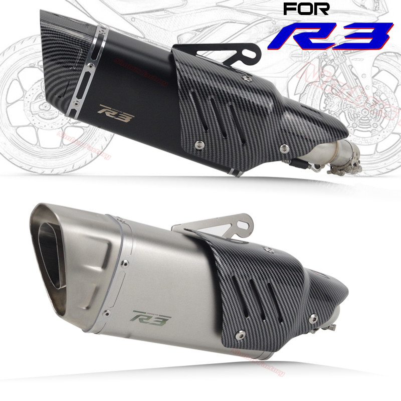 Slip-on b 9 for Yamaha R3 R30 MT03 R25 Exhuast Systems Middle k Pipe ...