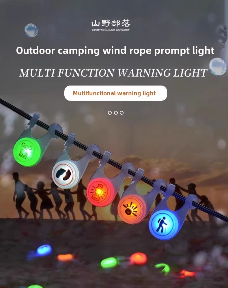 Outdoor Tent Rope Warning Light Canopy Wind Rope Anti-Trip Prompt Light ...