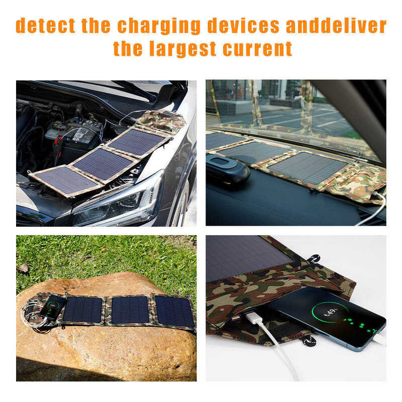 Outdoors Portable Panel 5V 21W Foldable Waterproof USB Solar Cells ...