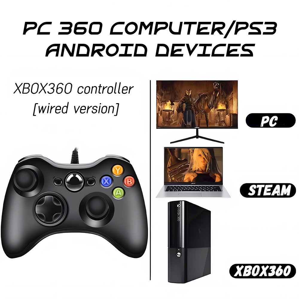 Microsoft PC Wired Gaming Controller for PC PS3 XBOX 360 Controller ...