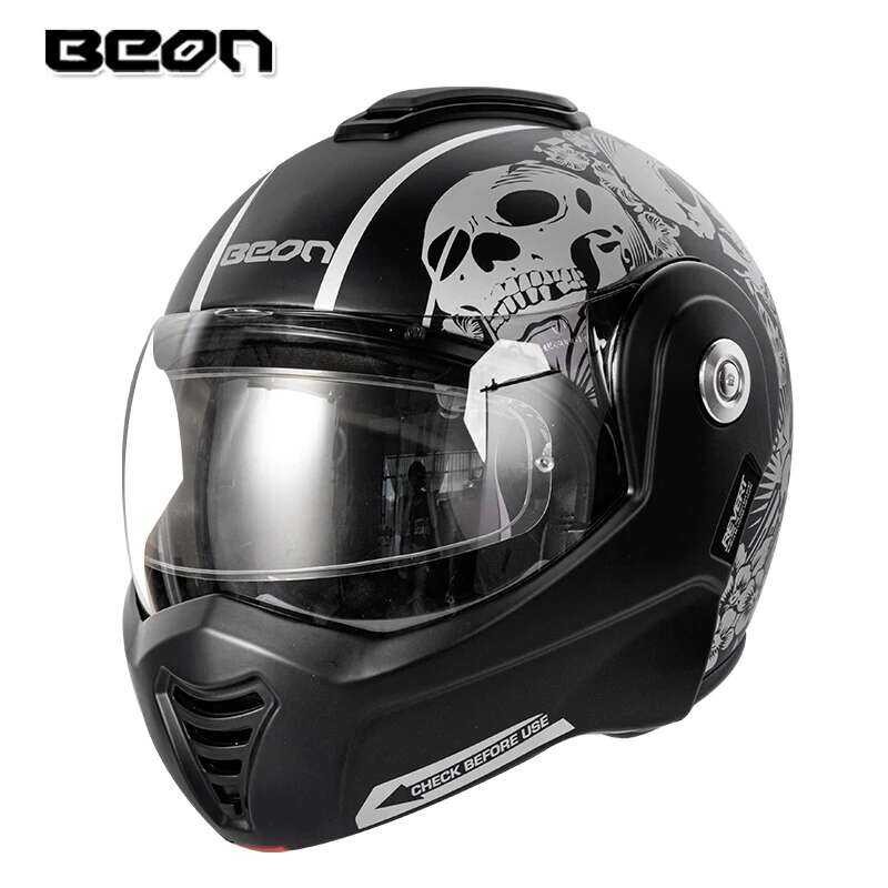 Bike Motorcycle Helmet BEON B New Flip Up Motorcycle Modular Open Full ...