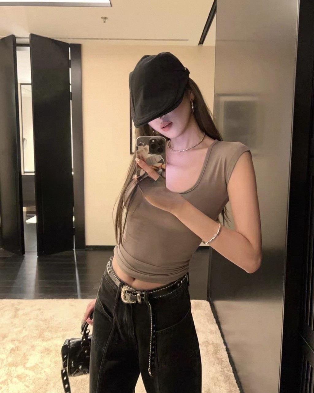 BUY 1 TAKE 2 Double Linng Square Neck ShortSleeve Crop Body Hugging ...