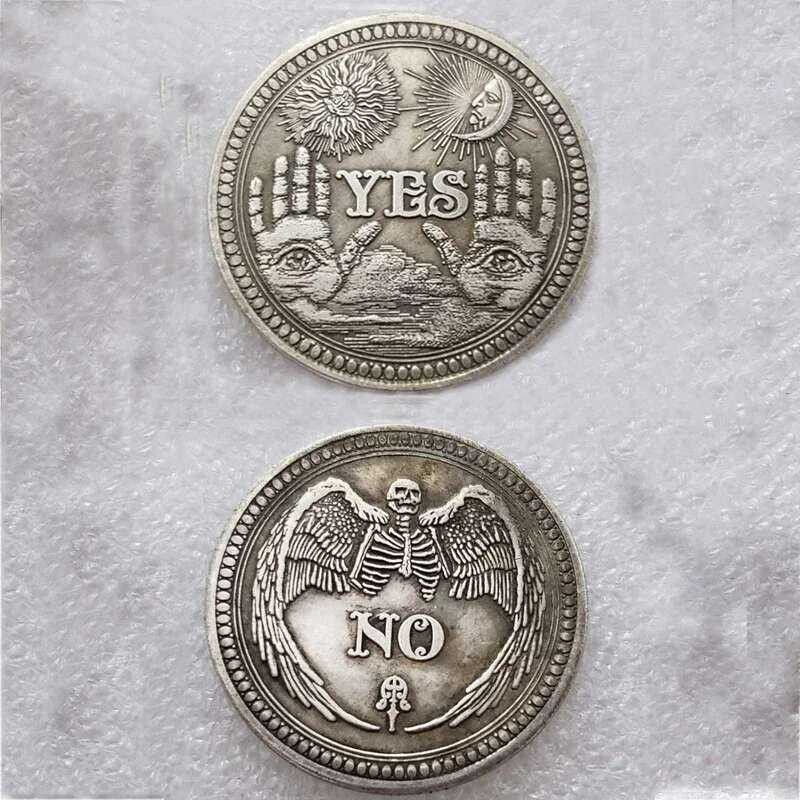 Ouija Gothic Yes/No Prediction Decision Coin All Seeing Eye or Death ...