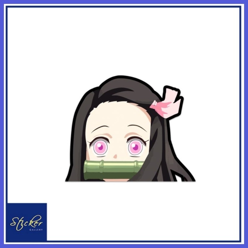 ↣ ♎ NEZUKO BAMBOO DEMON SLAYER ANIME PEEKER WATERPROOF STICKER | Shopee ...