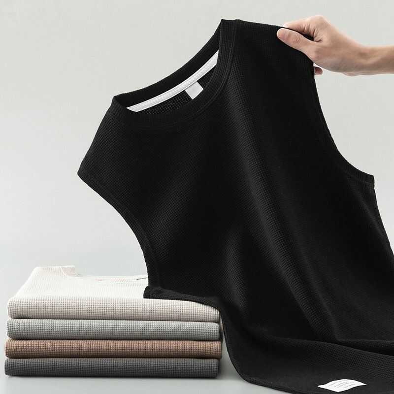 Waffle Muscle Tee Sando For Men M-Xl Plain Sleeveless Tank Top Gym ...