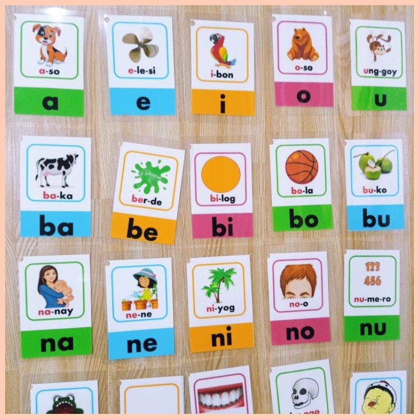Abakada pantig tagalog primary reading laminated educational flashcards | Shopee Philippines